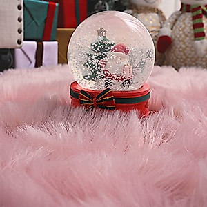 Softlife Fluffy Faux Fur Sheepskin Rugs Luxurious Wool Area Rug for Kids Room Bedroom Bedside Living Room Office Home Decor Carpet (3 x 5ft, Pink)