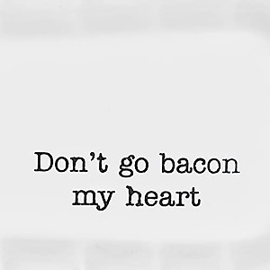 Mud Pie Bacon Serving Tray Set, White, 12" X 4.5"