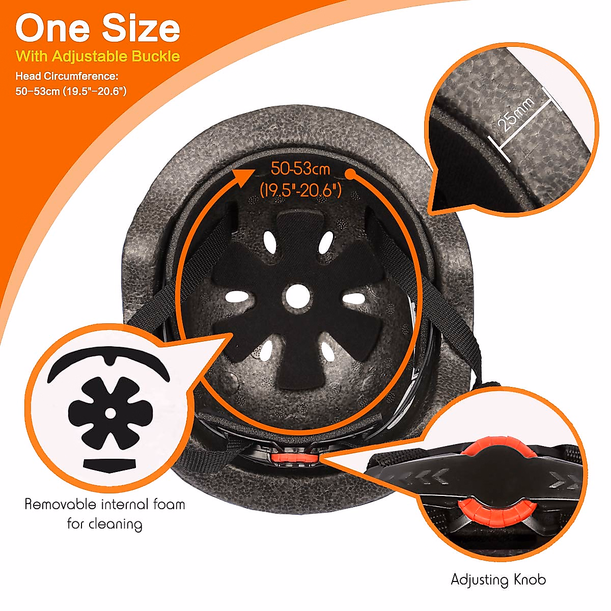 Besmall Cute Kids Bike Helmet Ages 3-7 Boys Girls Adjustable Safety & Comfort Toddler Helmets for Bike Cycle Skating Orange Dinosaur World