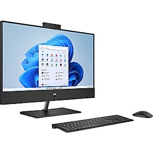 HP Pavilion 24 Desktop 1TB SSD 32GB RAM Win 11 Pro (Intel 11th gen Processor w/Six cores and Turbo Boost to 3.90GHz, 32 GB RAM, 1 TB SSD, 24" Touchscreen FullHD, Win 11 Pro) PC Computer All-in-One