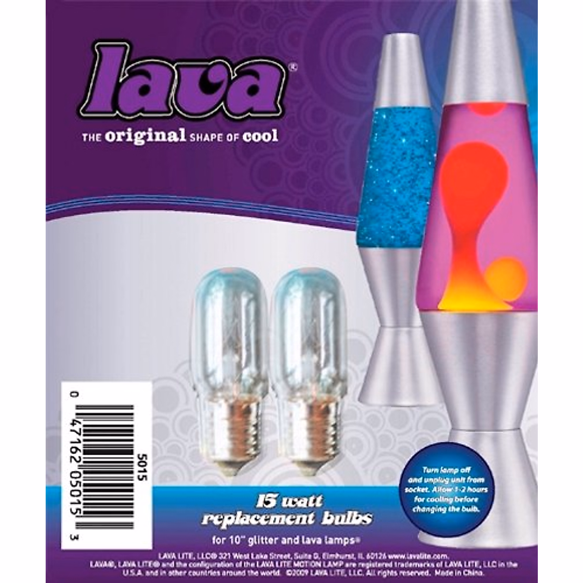 Lava the Original Lamp 15-Watt Replacement Bulb 2-Pack - 5015-6
