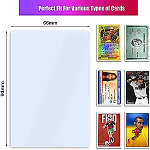 Card Sleeves 61x90mm 200PACK Photocard Protector Perfect for Double sleeving Small Japanese Sized Board Game Penny Sleeve for Sports Trading Kpo Baseball,Magic,MTG Sleeves (Clear-200pcs)