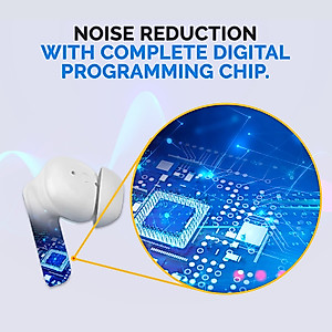 Hearing Amplifier Earbuds - Rechargeable, Wireless Bluetooth Audio and Personal Sound Enhancement Device Aids for Adults Seniors with Noise Canceling, Feedback Reduction and Portable Charging Case
