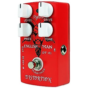 pigtone PP-24 Guitar Effect Pedal Analog Classic Distortion DC 9V True Bypass
