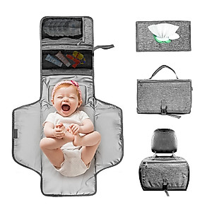 Baby Changing Pad, Portable Diaper Changing Pads, Boy Girl Travel Camping Newborn Essential Waterproof Changing Table Mat, Baby Shower/Registry Gifts for Mom