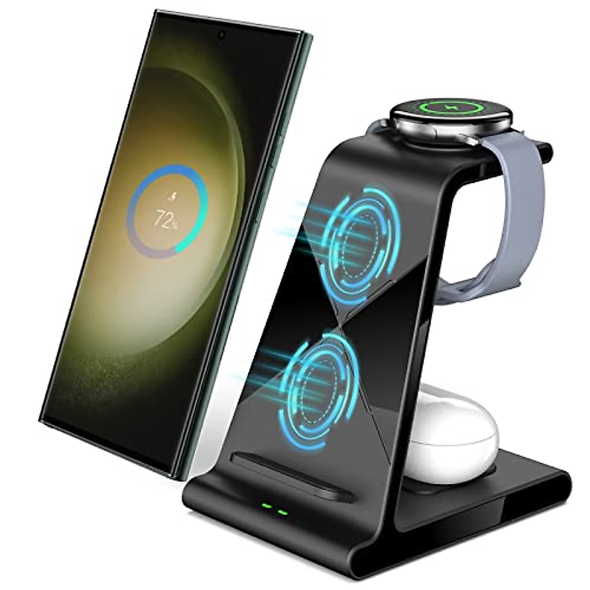 Lopnord for Samsung Wireless Charger, 3 in 1 Wireless Charging Station for Samsung Galaxy S23 Ultra/S23/S22 Ultra/S22/S21/Z Fold 4, Charger for Samsung Galaxy Watch 5 Pro 4 Active 2/Galaxy Buds 2Pro