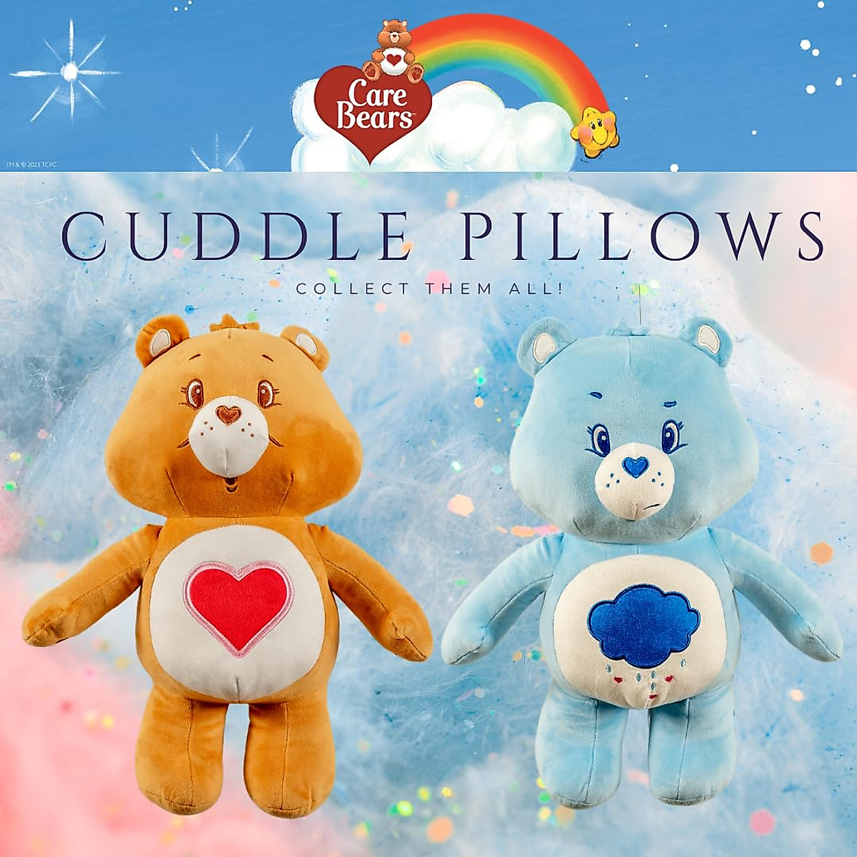 Franco Collectibles Care Bears Grumpy Bear Bedding Super Soft Plush Decorative Throw Pillow, (Officially Licensed Product)