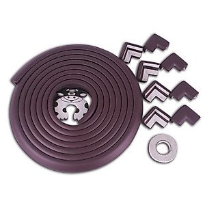 Baby Proofing Corner Edge Guards, Child Proof Edge Guard Corner Protectors for Furniture, Baby Cushion, Baby Proof Corner Bumper Protector Guard, Edge Protector for Baby Safety - 20ft - Brown