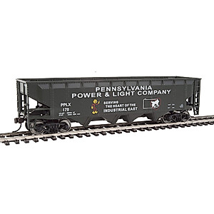 Walthers Trainline HO Scale Model Offset Quad Hopper - Ready to Run - Pennsylvania Power & Light Pplx #170