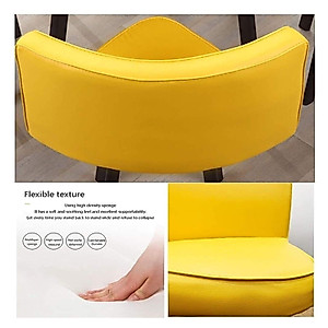 Office Conference Table Small Meeting Room Table, Office Reception Round Table Simple Kitchen Dining Table 90cm1 Table 4 Chairs Living Room Table and Chair Combination Home Bedroom ( Color : Yellow )