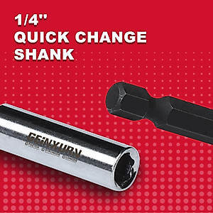 Geinxurn 9Pc Cr-V Screwdriver Bit Holders, Extension Socket Drill Bit Magnetic Holder Hex Shank Quick-Change Drill Bit Guide (2.5”3”6”)