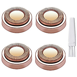 Facial Hair Remover Replacement Heads for Gen 1 Finishing Touch Flawless Facial Hair Removal Tool for Women,18K Gold-Plated Rose Gold 4 Count,First Generation by BECHY