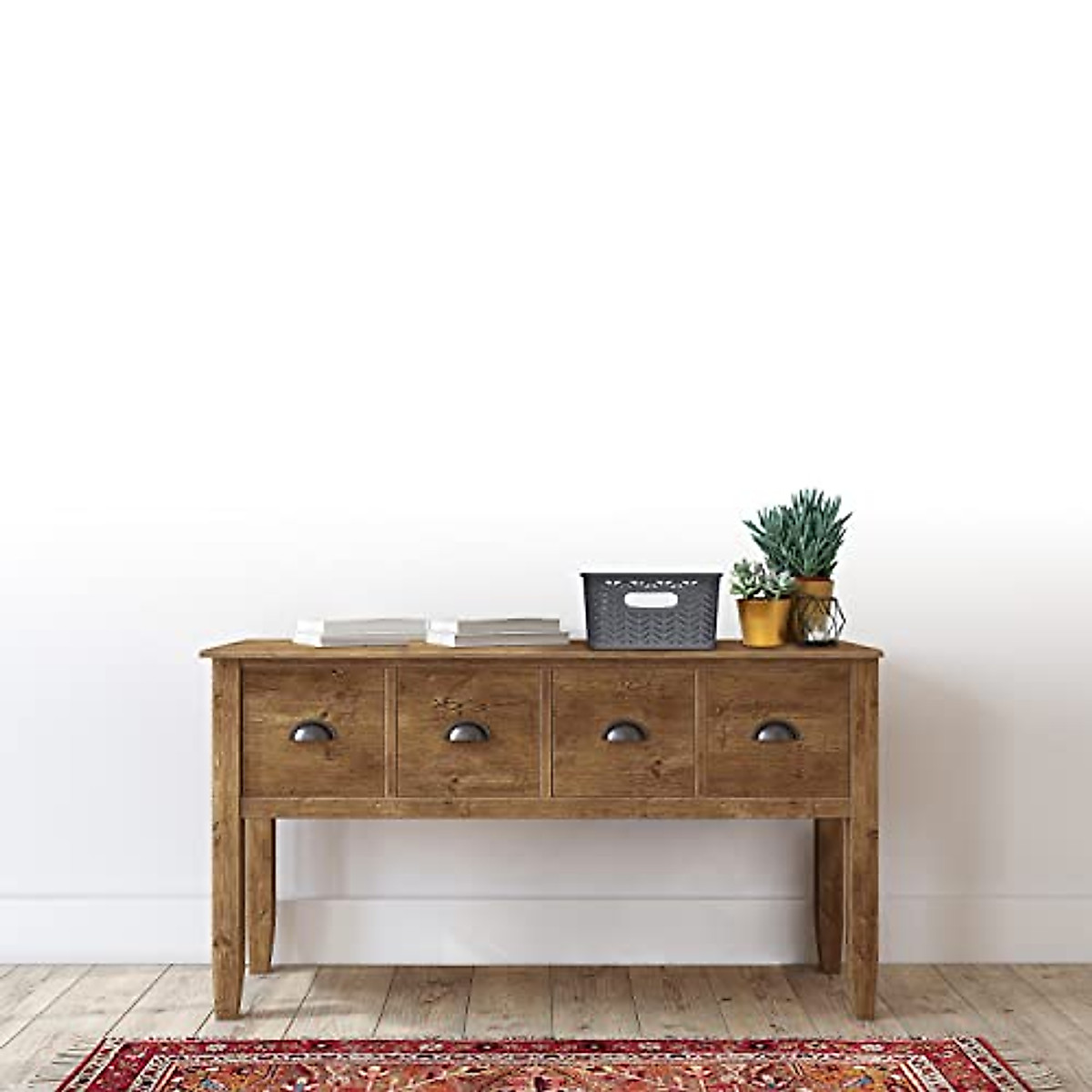 Simplify Small Herringbone Bin | Storage Tote Basket | Organizer | Decorative | Good for Closets | Countertops | Desks | Dressers | Accessories | Cleaning Products | Sports Equipment | Toys | Grey