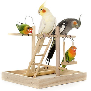 YHNTGB 5pcs Wooden Bird Ladder for Parrots Cage 5 Basic Sizes Perch Parakeet Climbing Toys Hanging Pet Natural Step Cockatoo Lovebirds