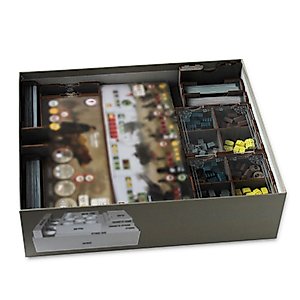 SMONEX Wooden Organizer Suitable for Storage Scythe Base Game, Invaders from Afar Expansion and Promo Packs - Kit Token Box Card Insert