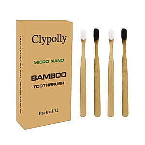 Clypolly Extra Soft Sensitive Gum Bamboo Toothbrush with 20000 Soft Floss Bristle for Fragile Gums,Braces,Dentures,Pregnant & Elderly