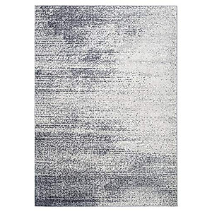 Antep Rugs Florida Collection Distressed Modern Abstract Polypropylene Indoor Area Rug (Grey, 8' x 10')