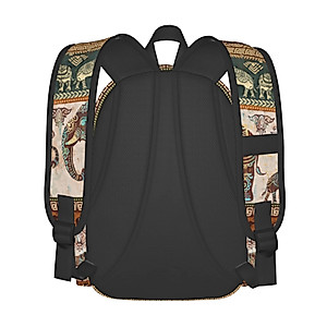 Nmbvcxz lotus elephants Backpack for Women 16.7 inch Travel Casual Laptop Backpack Lightweight Waterproof Durable Hiking Daypack