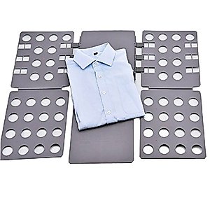 QEESTARS Adjustable Clothes Folding Board, Adults Dress Pants Towels T-Shirt Folder Board,Fast and Easy Laundry Folder Organizer,Grey