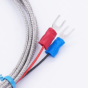 Twidec/1/4" Screw Probe Temperature Sensor K Type Thermocouple 2 Meters Cable Temperature Range: 0-600°C LT-104
