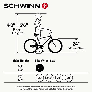 Schwinn Predator Team 24 Freestyle BMX Bike, Throwback 1983 Design, Single-Speed Drivetrain, Hi-Ten Steel Frame, Rattrap Pedals, Front and Rear Caliper Brakes, 24-Inch Gum Wall Tires, Chrome
