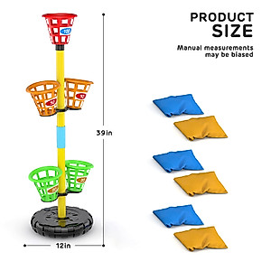 Bean bag toss game for kids and adults,Kids sport toys Basket tower toss across game, Indoor Outdoor Backyard Play Toys Games for Kids Adults Family,Kids gifts toys for 3 4 5 6 7 8 year old boys girls
