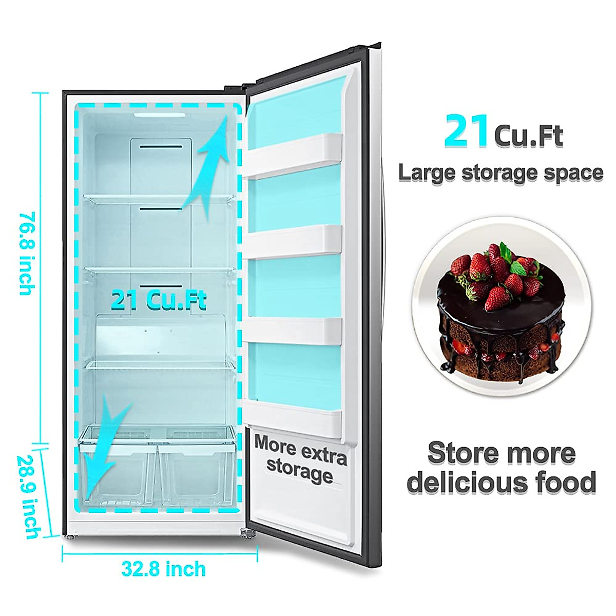 Upright freezers for kitchen，garage as great gifts