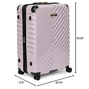 Karl Lagerfeld Paris Women's Suitcase Spinner Wheels Hardside, Lilac, One Size