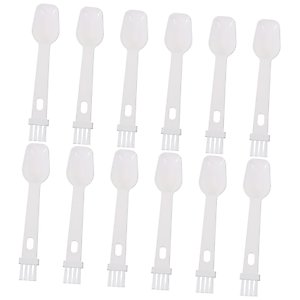 KICHOUSE 12pcs Grinder Cleaning Brush Tea Measuring Spoon Coffee Bean Grinder Coffee Machine Cleaning Brush Espresso Coffee Grinder Brush Coffee Beans Grinder Multi-purpose Scoop White Pp