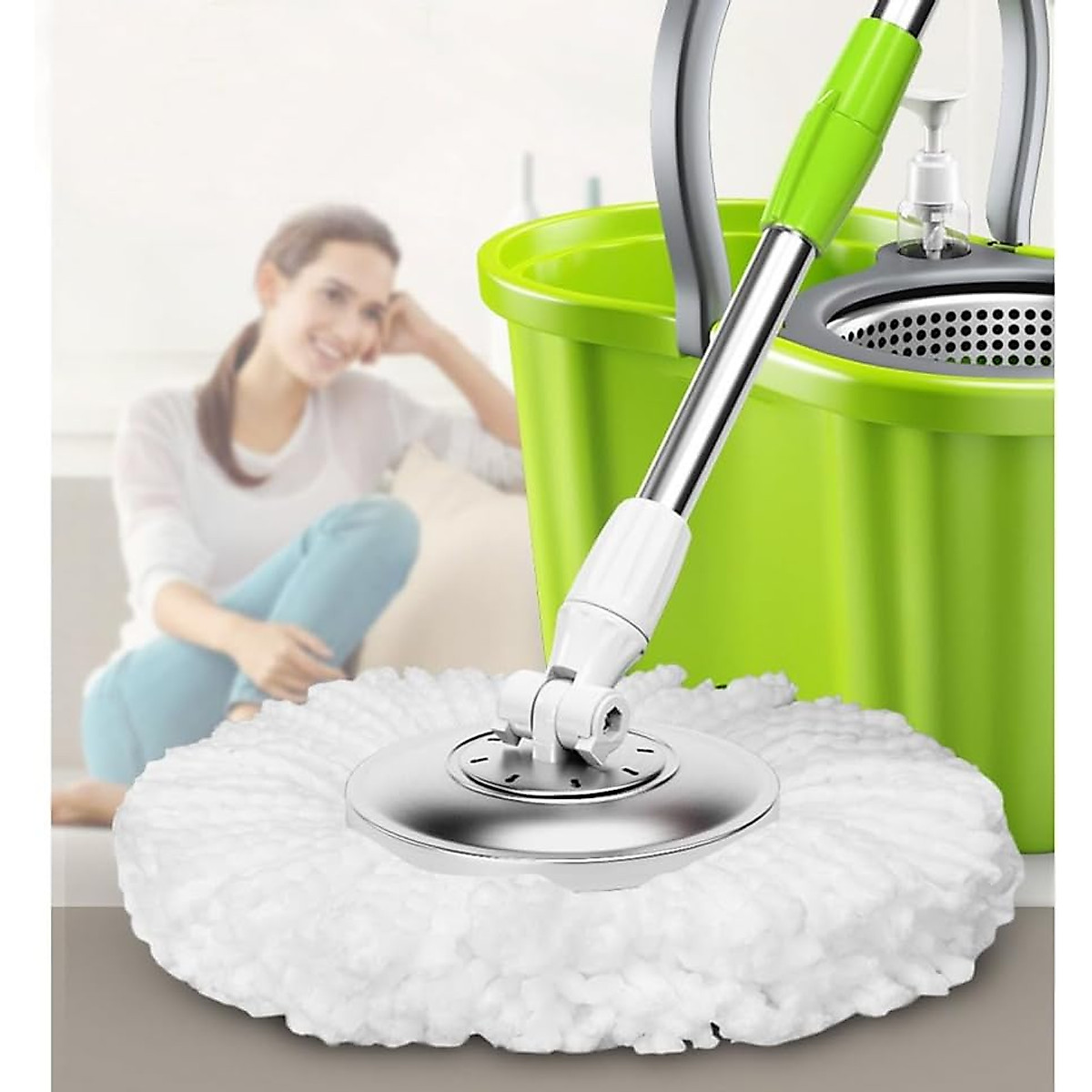 The Perfect Part Mop Heads - Pack of 6 Mop Head Replacement, Microfiber Mop Head for Floor Cleaning, 6.5" Heavy Duty Durable & Easy to Install Mop Heads Replacements for Home & Commercial Use