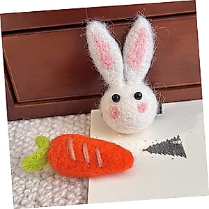 KESYOO 18 pcs Rabbit Felt Brooch scrapbooking flatback felt animals kit bunnies easter ornament felt rabbit craft easter rabbit charms hanging easter ornaments carrot child products Toy