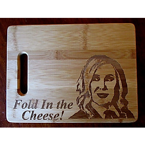 Custom Moria Rose Cutting Board Small or Large Bamboo Cutting Board Fold in the Cheese Christmas Gift