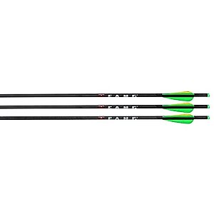 PSE Fang Crossbow Half Moon Bolt (3 Pack), Black, 20"