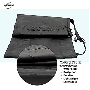 MYSUPOT 43"x9"x9" Replacement Bag for Folding Camping Chair, Camp Chairs, Foldable, Portable, Hammock, Yoga Mat, Beach Chair, Umbrella, Tent Bag 420D Oxford Polyester Fabric w/Side Pockets (Black, L)