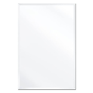 USHOWER 30 x 40 Inch Frameless Beveled Mirror, Rectangle Wall Mirror for Bathroom, Vanity, Beautiful and Simple Looking