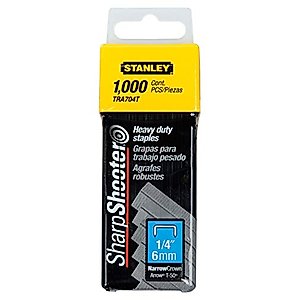 Stanley TRA704T 1/4-Inch Heavy Duty Staples, Pack of 1000