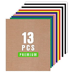 XSEINO HTV Heat Transfer Vinyl for T-Shirts 12"x10" -13Pack Perfect Iron On Vinyl for Cricut, Silhouette Cameo or Heat Press Machine - 9 Assorted Colors Iron on Vinyl(Total 12in*10ft)