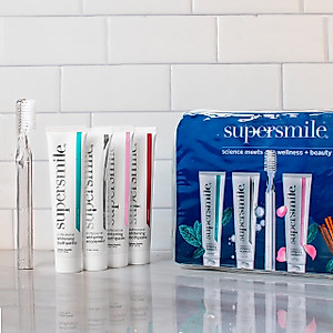 Supersmile Professional 4-Piece Flavor Sampler Kit w/ Whitening Toothpaste, Accelerator & Toothbrush