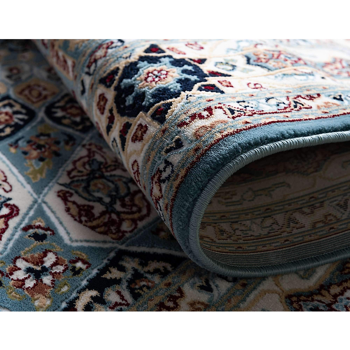 Unique Loom Narenj Collection Area Rug - Adams (10' x 13' 1" Rectangle Blue/Burgundy)