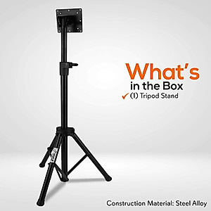 Pyle Premium LCD Flat Panel TV Tripod, Portable TV Stand, Foldable Stand Mount, Fits LCD LED Flat Screen TV Up To 32", Adjustable Height, 22 lbs Weight Capacity, VESA 200x200, 220x220 (PTVSTNDPT3215)