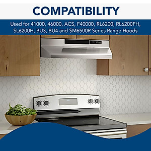 Broan-NuTone Replacement Charcoal Ductless Range Hood Series, Carbon Air Filter, 1 Count (Pack of 1), Grey