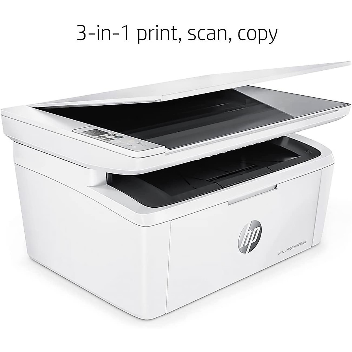 HP Laserjet Pro MFP M29W All-in-One Wireless Monochrome Laser Printer, White - Print Scan Copy - 1.0" Icon LCD Display, 19 ppm, 600 x 600 dpi, 8.5 x 11.69, Hi-Speed USB, Cbmou External Webcam