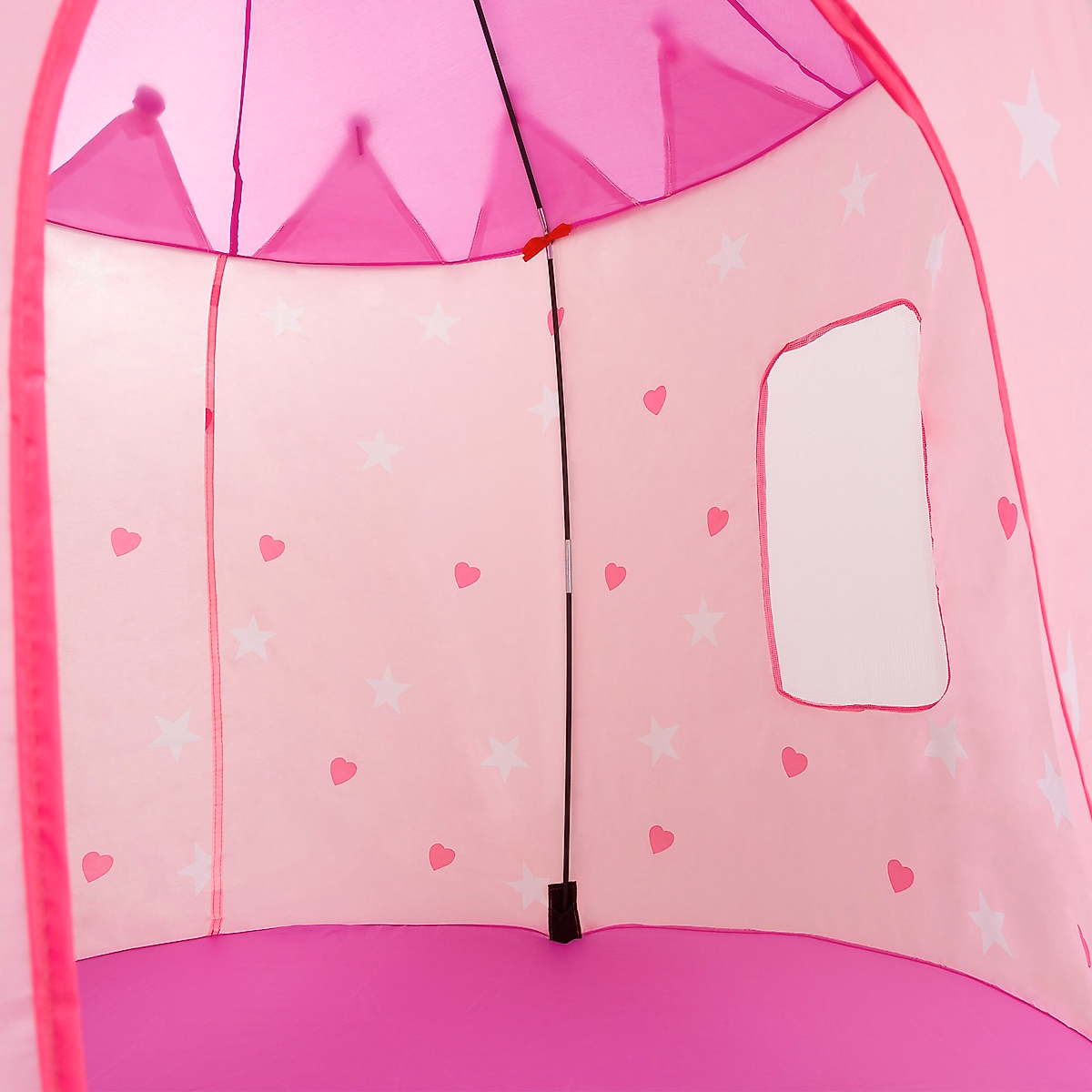 Hey! Play! Kids Play Tent, Princess Castle- Pop Up Girls Playhouse Hut for Indoor/Outdoor, Pink Playroom Toy- Foldable with Carrying Bag, 80-JGG02