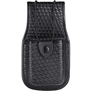ROCOTACTICAL Basketweave Radio Pouch, Universal Radio Holder Pouch for Law Enforcement Duty Belt