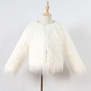 Kids Baby Girls Autumn Winter Faux Fur Coat Jacket Thick Warm Outwear Clothes