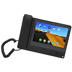Smart Video IP Phone, 8in 1280x800 HD Touch Screen Line IP Phone Gigabit with 8MP Camera, VOIP Video Phone Business PoE Telephone for Android 8.1.0, Power Adapter Not Included