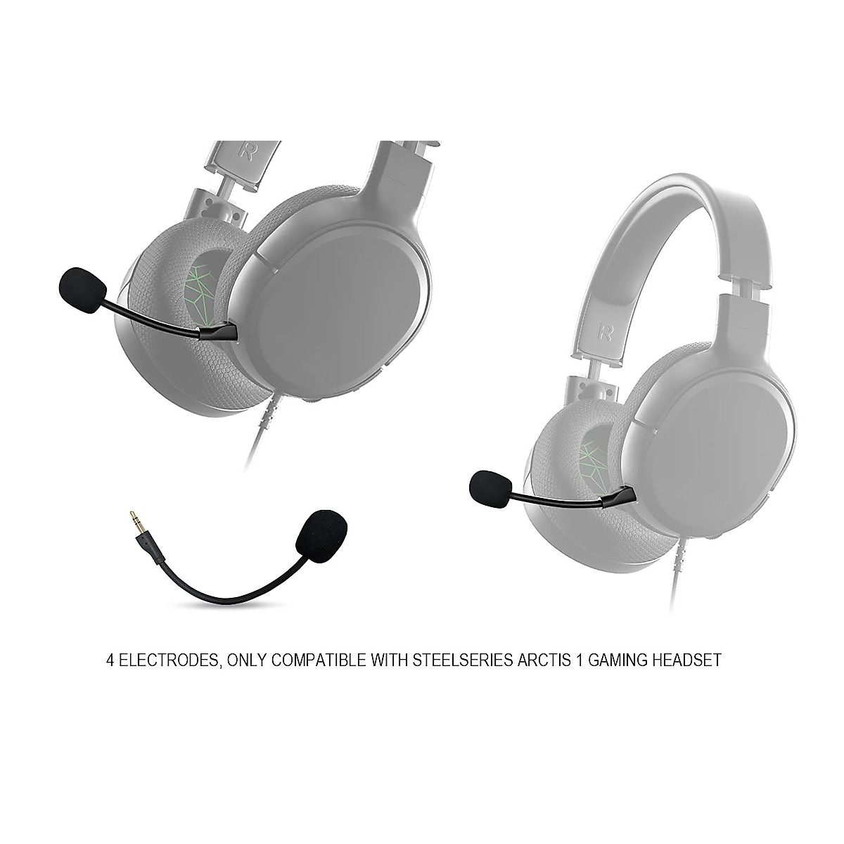 UNCLE LIGHT Arctis 1 Replacement Microphone for Steelseries Gaming Headsets, Compatible with Steelseries Arctis 1 Headphones 3.5mm Detachable Boom Microphone