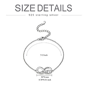 SOULMEET Sister Bracelet for Birthday Christmas Gifts, Sterling Silver Sister Gifts from Sister, Sisters for Eternity Jewelry Gift for Best Sisters (Infinity)