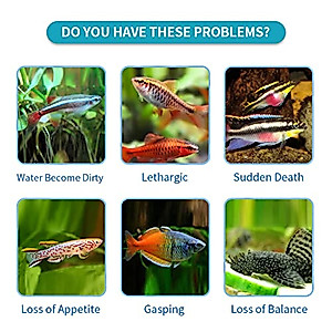 PULACO Aquarium Fish Tank Test Strips (6 in 1)100 Count for Fresh Water and Salt Water