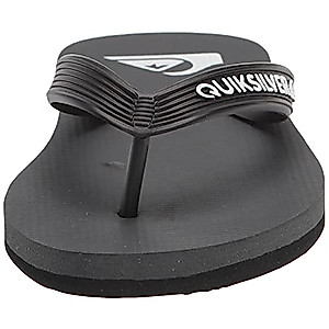 Quiksilver Boy's Molokai Kids Flip Flop Youth Sandal, Grey 1, 4 Big